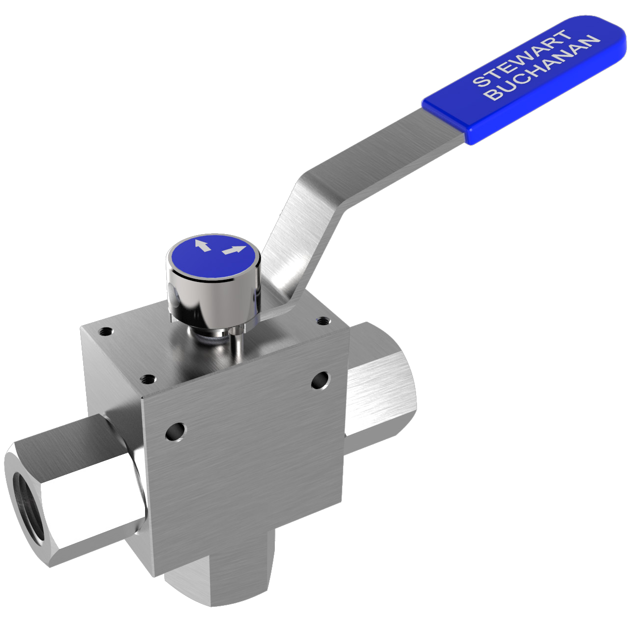 3 Way Bottom Entry Divertion Valve with L Ported Ball Valve 90deg ...